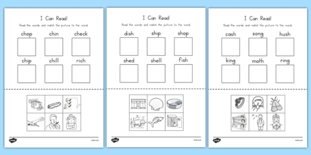 I Can Read Phase 3 Consonant Digraph Words Worksheet / Worksheet