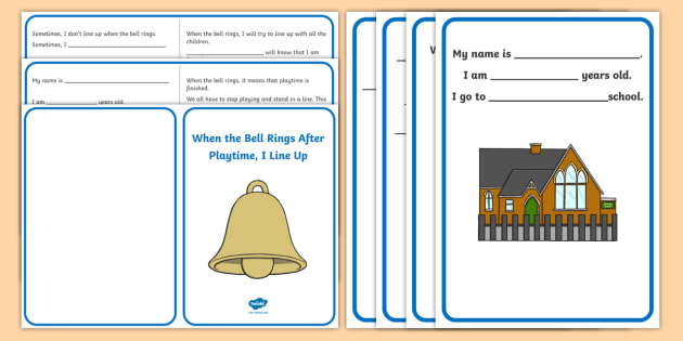 When the Bell Rings after Playtime, I Line Up Social Situation