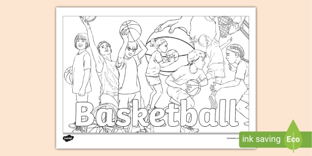 boys basketball coloring page