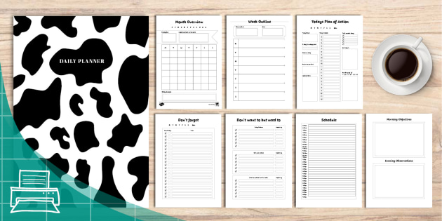 Cow Print | Daily Plan of Action | Twinkl Busy Bees