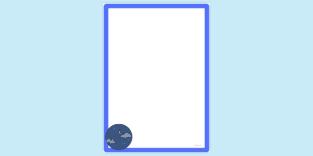 FREE! - Starry Night Page Border | Page Borders | Twinkl