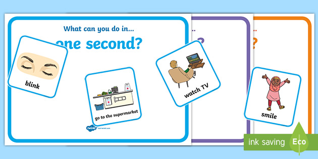 What Can You Do in a Second, Minute, Hour Time Period Sorting Cards Game