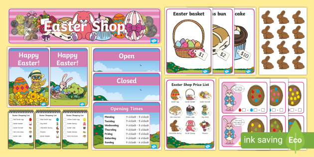 Easter Shop Australian Role Play Pack (teacher made)