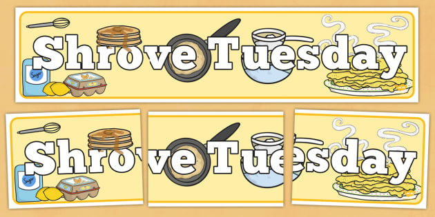 Shrove Tuesday Display Banner - Christianity Resource