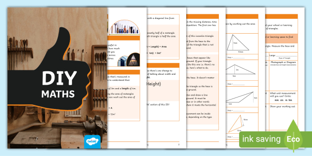 DIY Maths - Area of Triangles - Year 7-8 (teacher made)