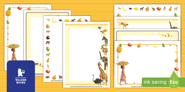 FREE! - Handa's Surprise Page Borders (teacher made)