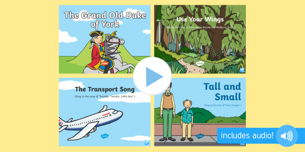 High and Low Concept Songs and Rhymes PowerPoints Pack