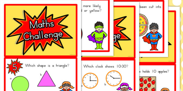 Year One Maths Challenge Cards (teacher made)