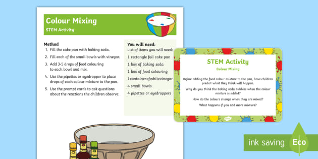Colour Mixing STEM Activity (teacher made)