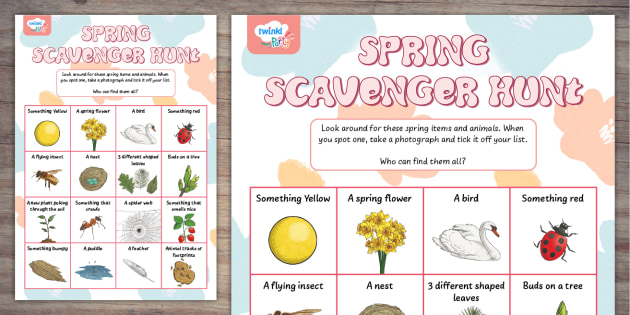 Spring Scavenger Hunt | Twinkl Party (Hecho por educadores)
