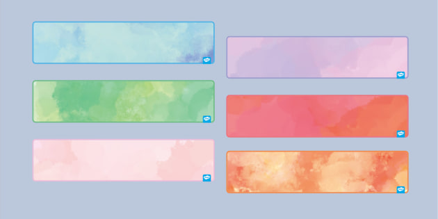 👉 * NEW * Watercolour Editable Display Banner