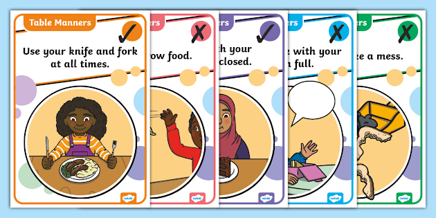 Table Manners Worksheet Great Idea For Learning To Set The Table!