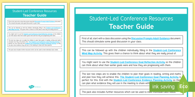 Student-Led Conference Resources Teacher Guide