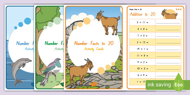 Differentiated Number Fact Activity Cards