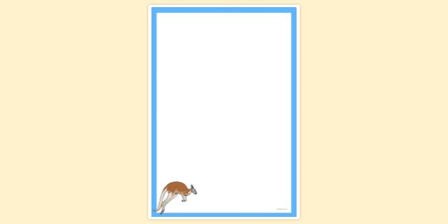 Red Kangaroo Page Border | Page Borders | Twinkl