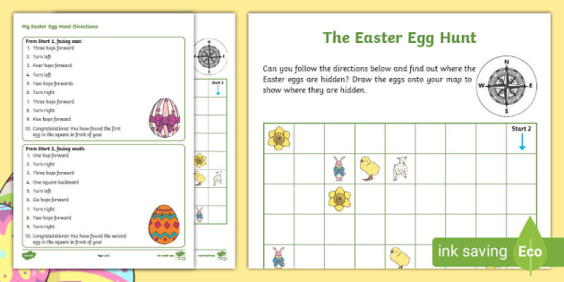 Easter Egg Hunt Directions (teacher made)