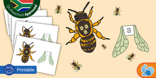 Save Our Bees Number Matching Cut Out Activity