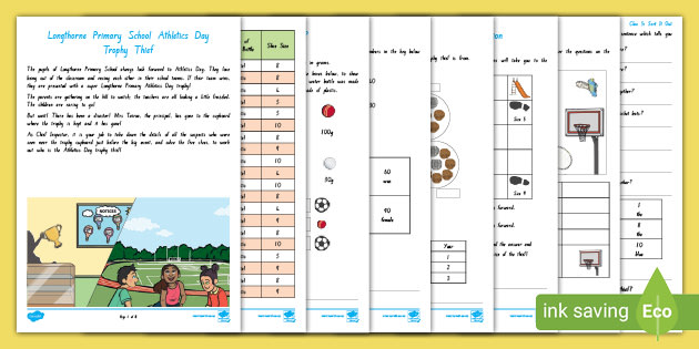 The Missing Athletics Day Trophy Maths Mystery Game