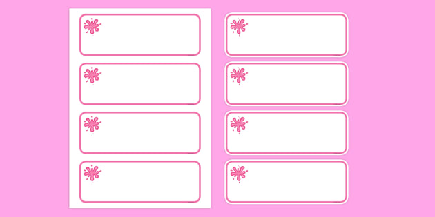 FREE! - Pink Themed Editable Drawer-Peg-Name Labels (Colourful)
