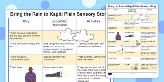 Bringing the Rain to Kapiti Plain Sensory Story
