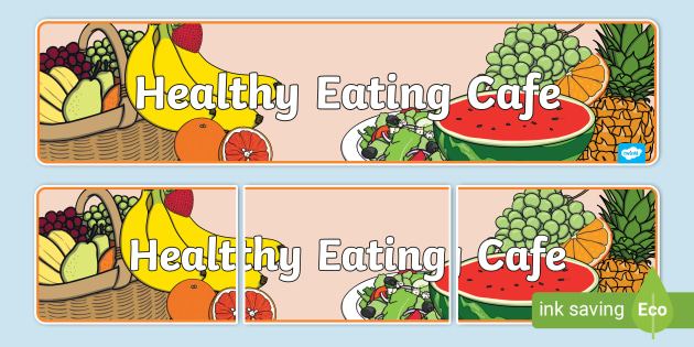 Healthy Eating Cafe Role Play Banner - healthy eating caf