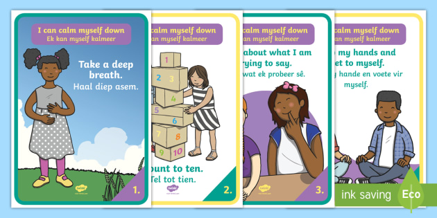 I Can Calm Myself Down A4 Display Posters