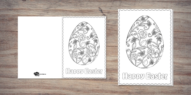 Easter Egg Mindfulness Colouring Card | Twinkl Party