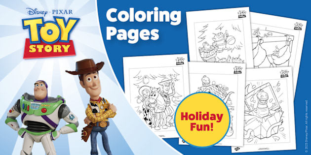 christmas coloring pages toy story