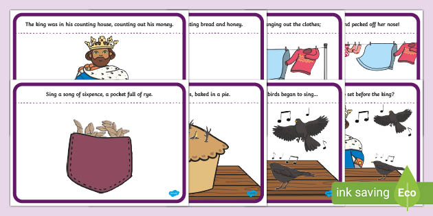 Sing a Song of Sixpence Sequencing (A4) (teacher made)