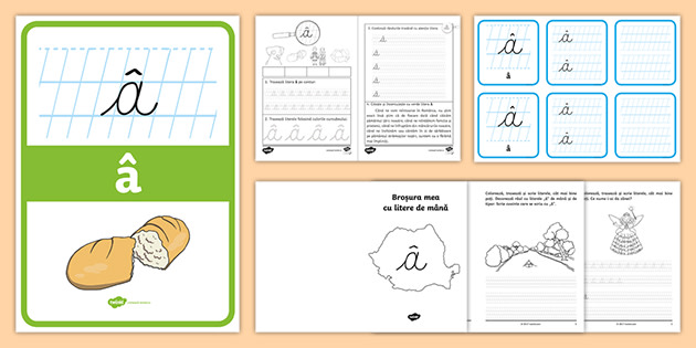 Scrierea literelor „â” și „Â” de mână - Pachet cu resurse