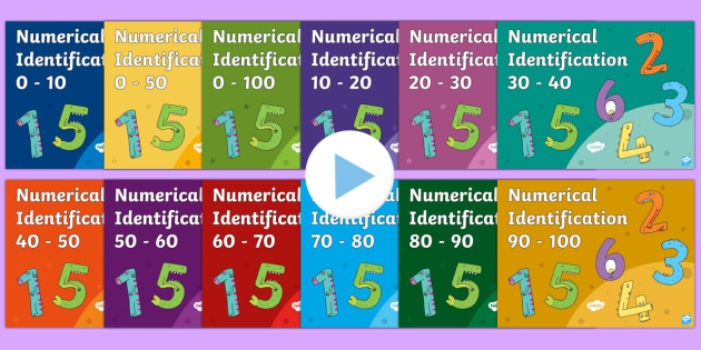 Numeral Identification 0 to 100 Ideas and PowerPoint