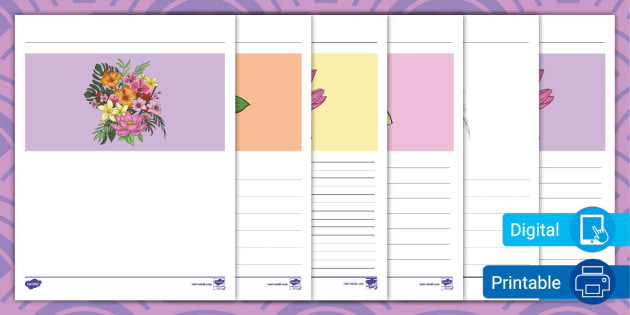 Asian American and Pacific Islander Heritage Month Flower Writing Pages