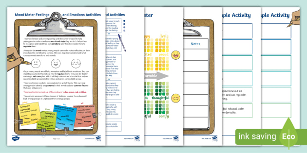 Mood Meter Feelings and Emotions Activity (teacher made)