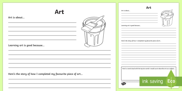 Art reflection template | Easy to print | Twinkl