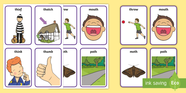 th Sound Family Flashcards - english, flashcards, flash cards, display