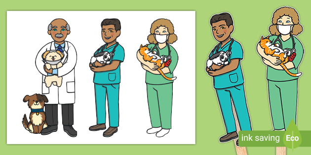 Vet Stick Puppets (teacher made)