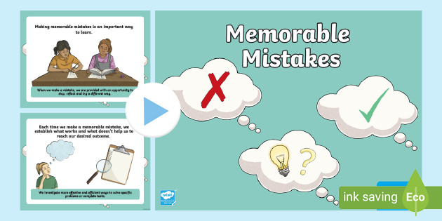 Memorable Mistakes PowerPoint (teacher made)