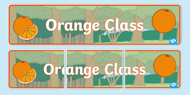 👉 Orange Class Display Banner (teacher made)