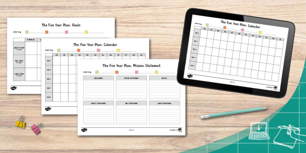 Editable Five Year Planner & Calendar Pack | Twinkl Busy Bees
