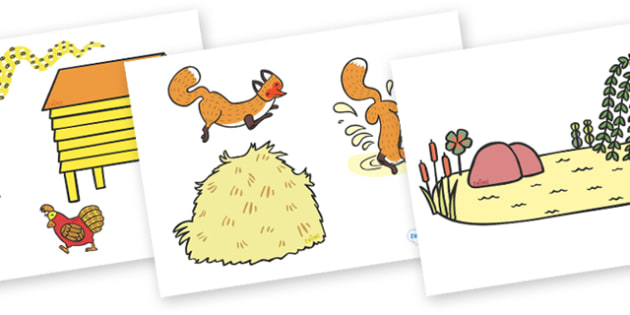 Story Cut Outs to Support Teaching on Rosie's Walk