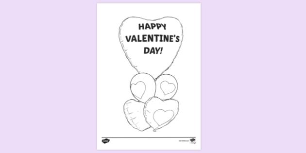 FREE! - Valentine's Day Colouring Sheet | Colouring Sheets