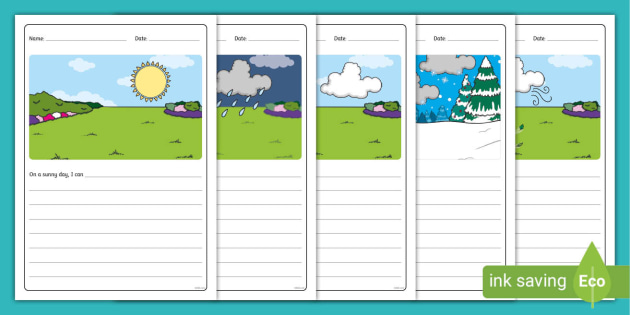 Weather Activity Writing Frames (teacher made)