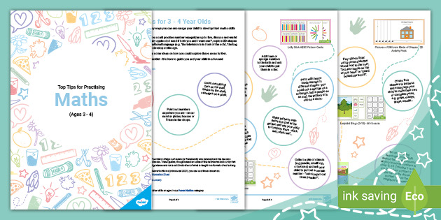 👉 Top Tips for Practising Maths (Ages 3 - 4)