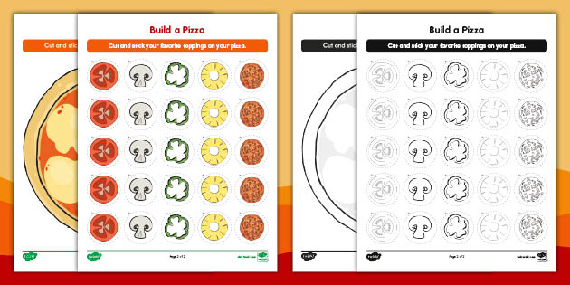 Build a Pizza Cutting Skills Activity (teacher made)