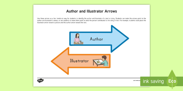 Author and Illustrator Arrow Cutouts (teacher made)