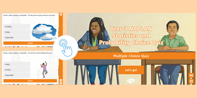 Year 3 NAPLAN Statistics and Probability Multiple Choice Quiz