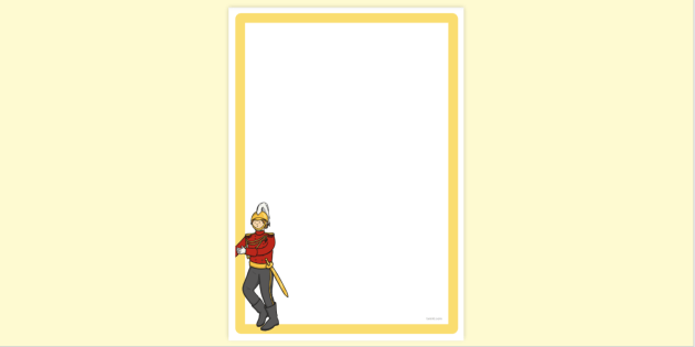 FREE! - Simple Blank King's Guard Page Border | Twinkl Page Borders
