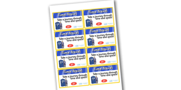 Time Machine Role Play Tickets -time machine, role play, tickets, role play