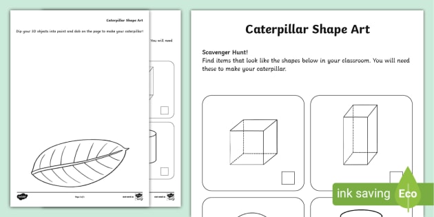 Caterpillar Shape Art (Hecho por educadores)