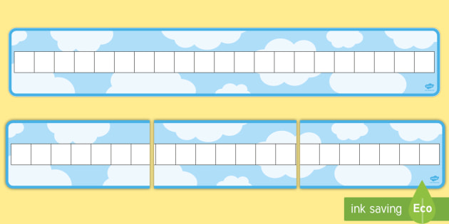 Large Blank Number Track 0-20 Banner (teacher made)